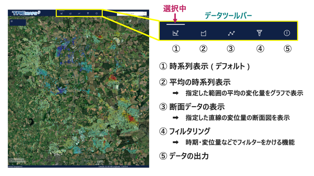 ブログ第 3 回 「衛星データを活用した変位解析 ③：TRE Maps の機能紹介」 | SPACE SHIFT